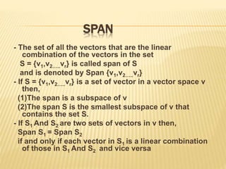 Vector space | PPTX