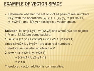 Vector space | PPTX