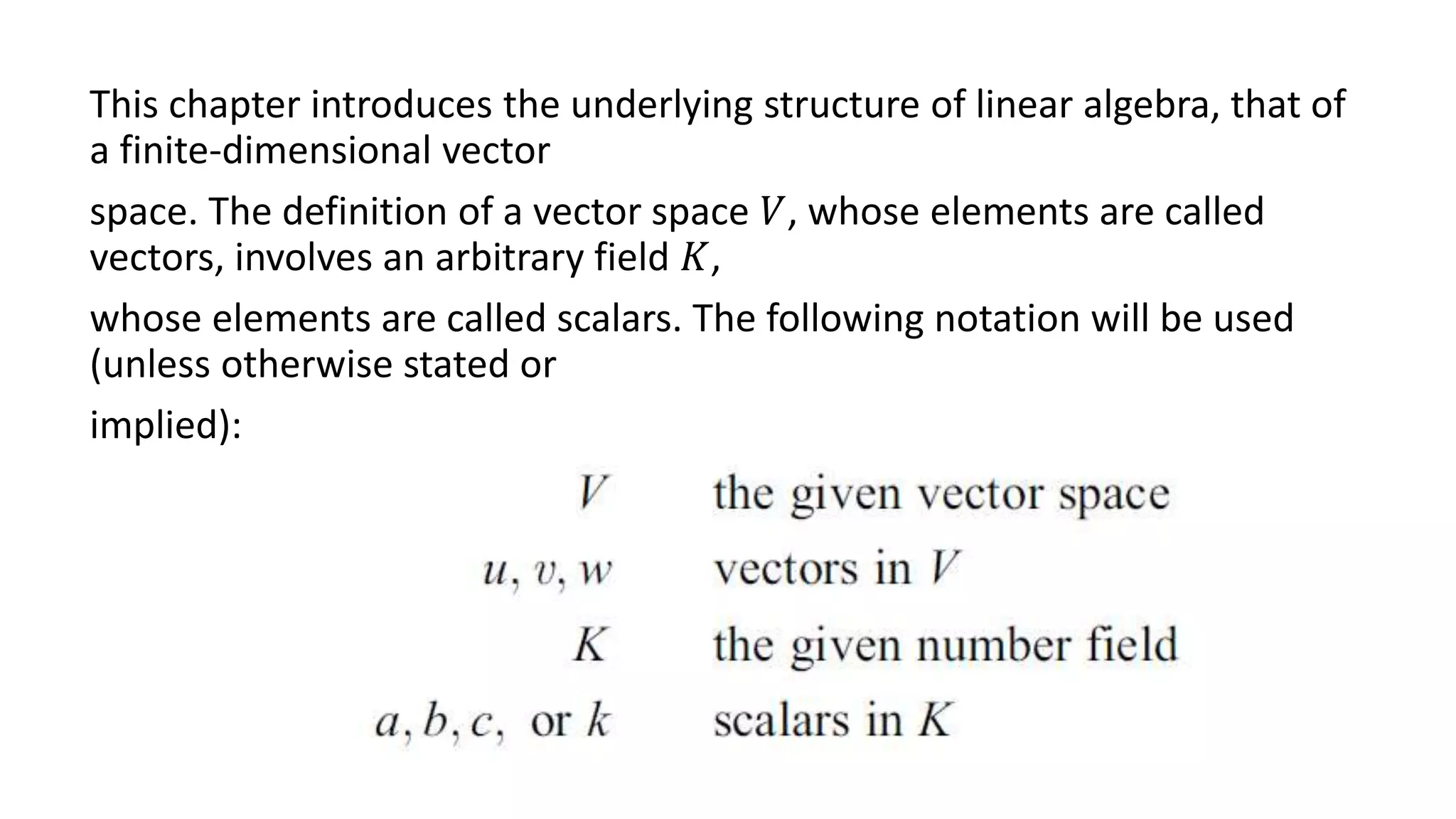 Definition Vector space | PPT