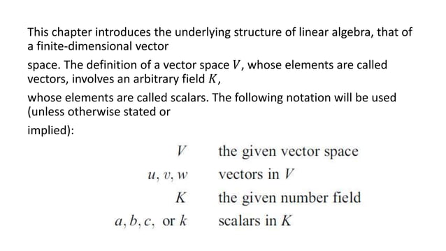 Definition Vector space | PPT