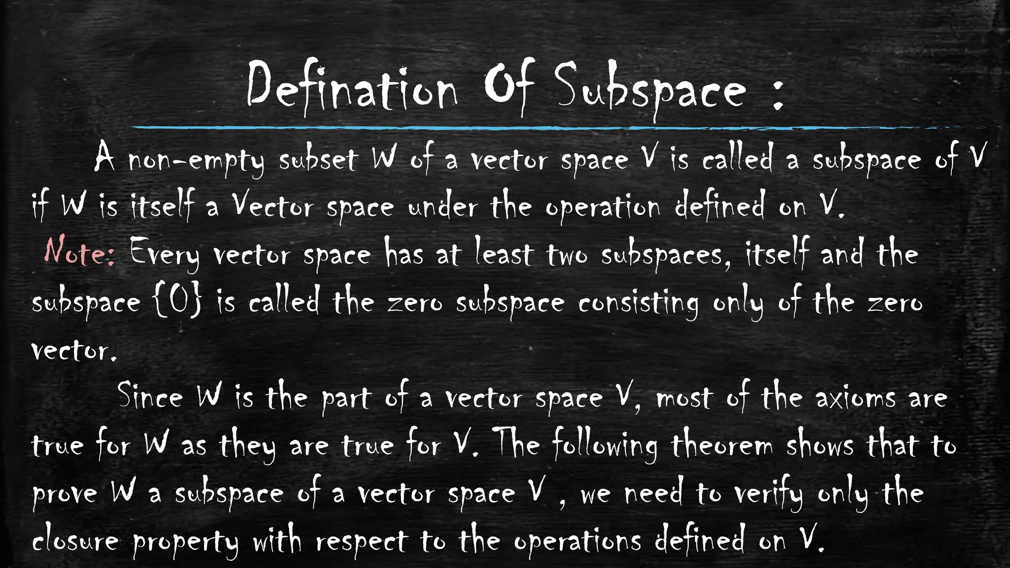 Vector Space Subspace By Jatin Dhola Pptx Programming Languages Computing