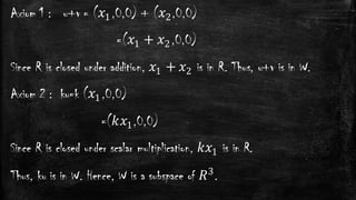 Vector space - subspace By Jatin Dhola | PPTX | Programming Languages | Computing