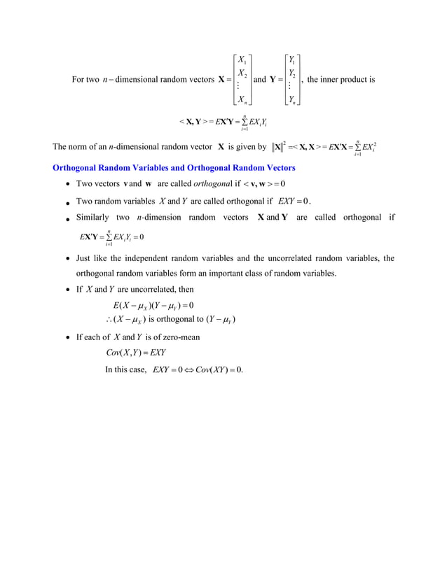 Vector space interpretation_of_random_variables | PDF | Programming Languages | Computing