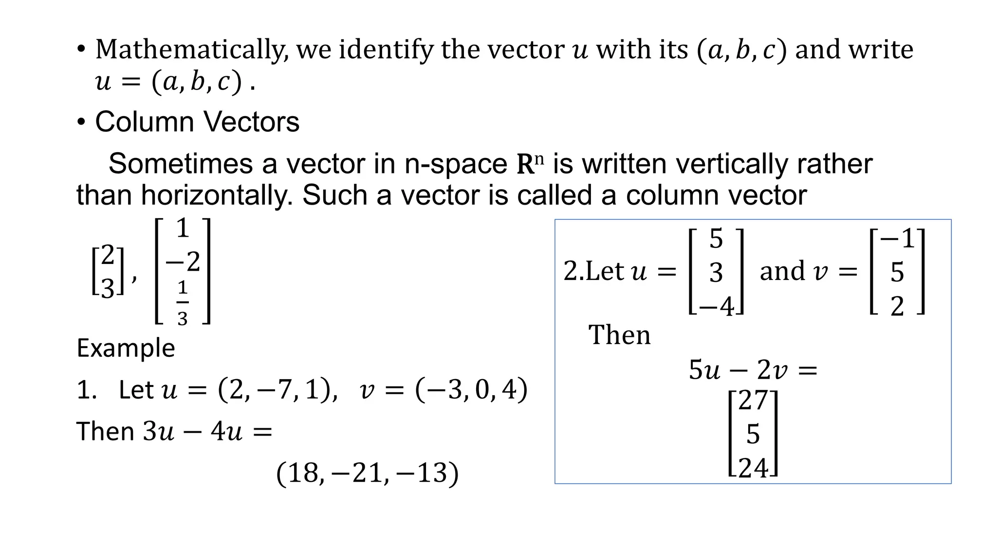 Vector space introduction | PPTX | Physics | Science
