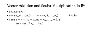Vector space introduction | PPTX | Physics | Science