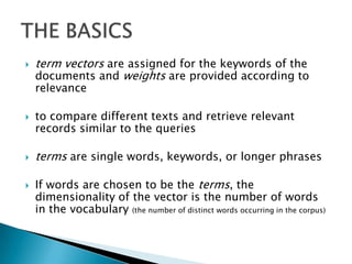 Vector space model of information retrieval | PPTX