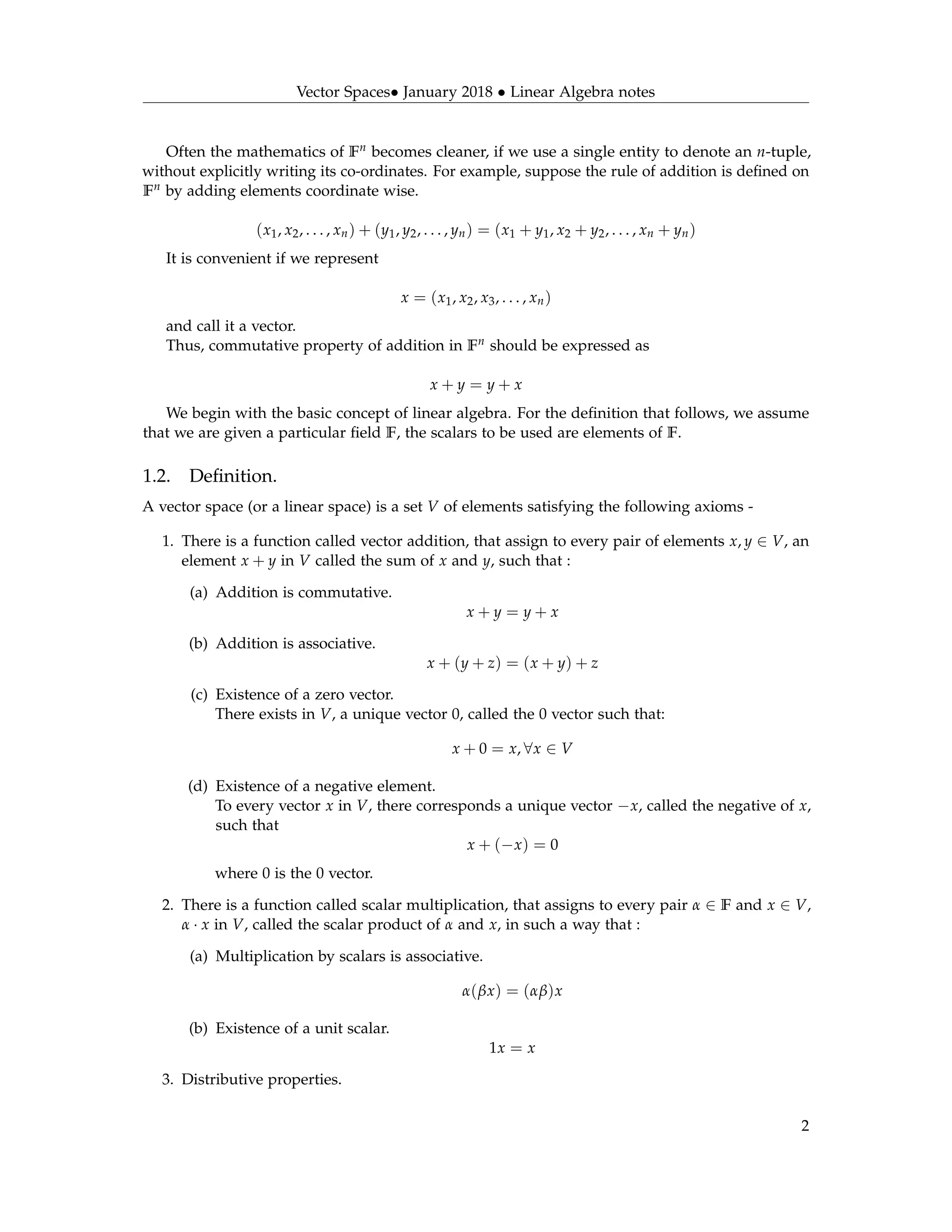 Vector Spaces Pdf Programming Languages Computing