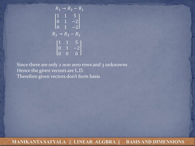 Linear algebra-Basis & Dimension | PDF | Physics | Science