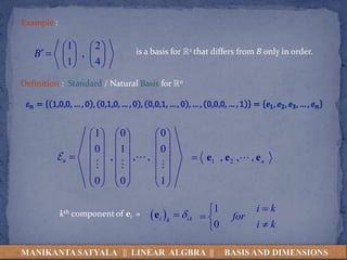 Linear algebra-Basis & Dimension | PDF