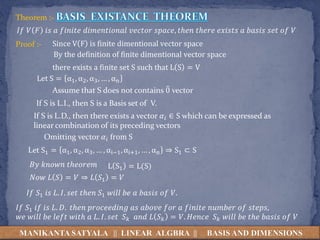Linear algebra-Basis & Dimension | PDF