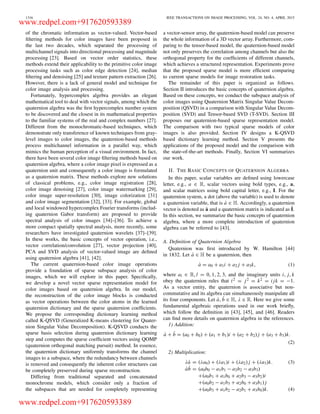 Vector sparse representation of color image using quaternion matrix analysis | PDF