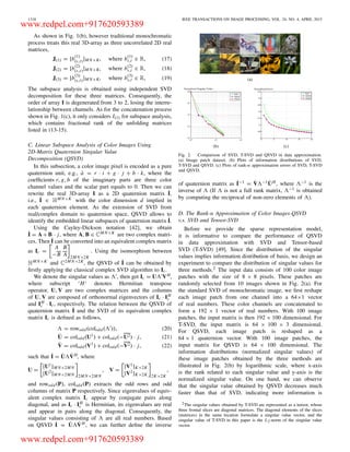 Vector sparse representation of color image using quaternion matrix analysis | PDF