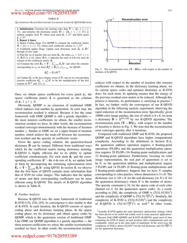 Vector Sparse Representation Of Color Image Using Quaternion Matrix Analysis Pdf 