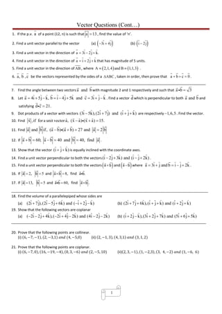 Vectors Pre Calculus Test