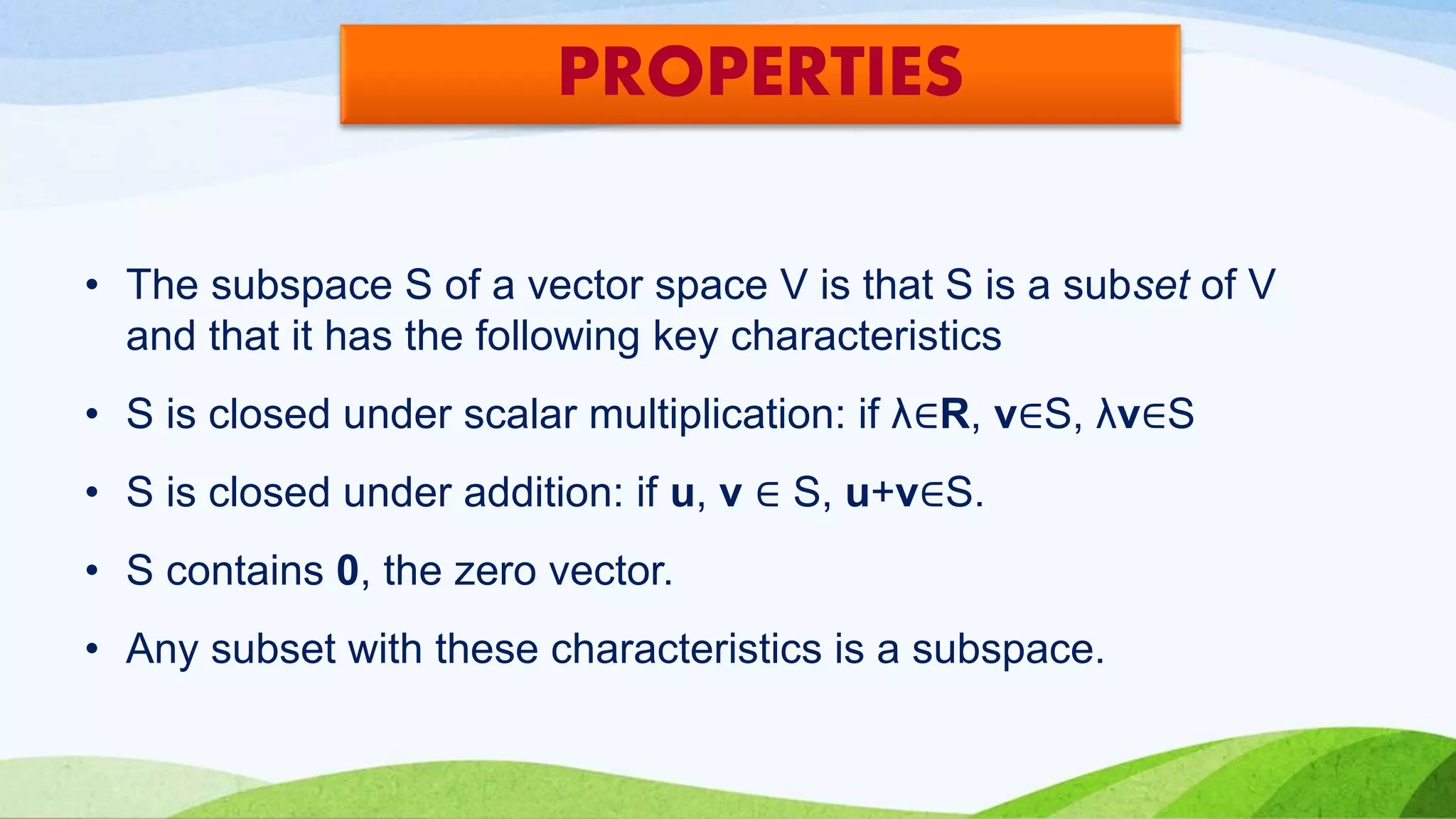 Vectors Space Definition With Axiom Classification Ppt