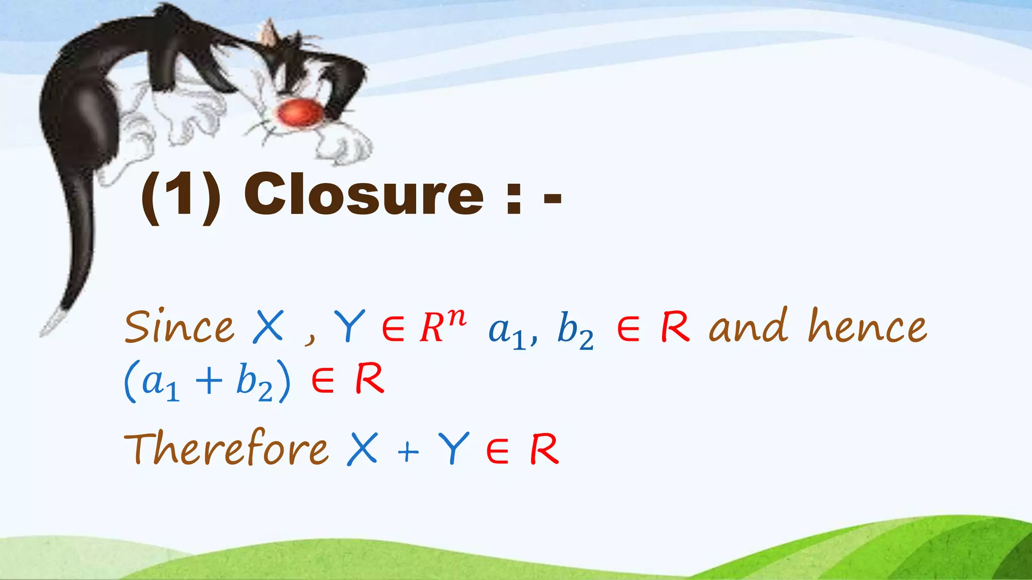 Vectors Space Definition With Axiom Classification Ppt
