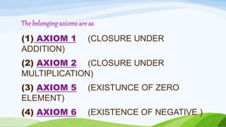 Vectors space definition with axiom classification | PPT