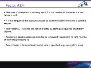 Vectors,squence & list | PPTX