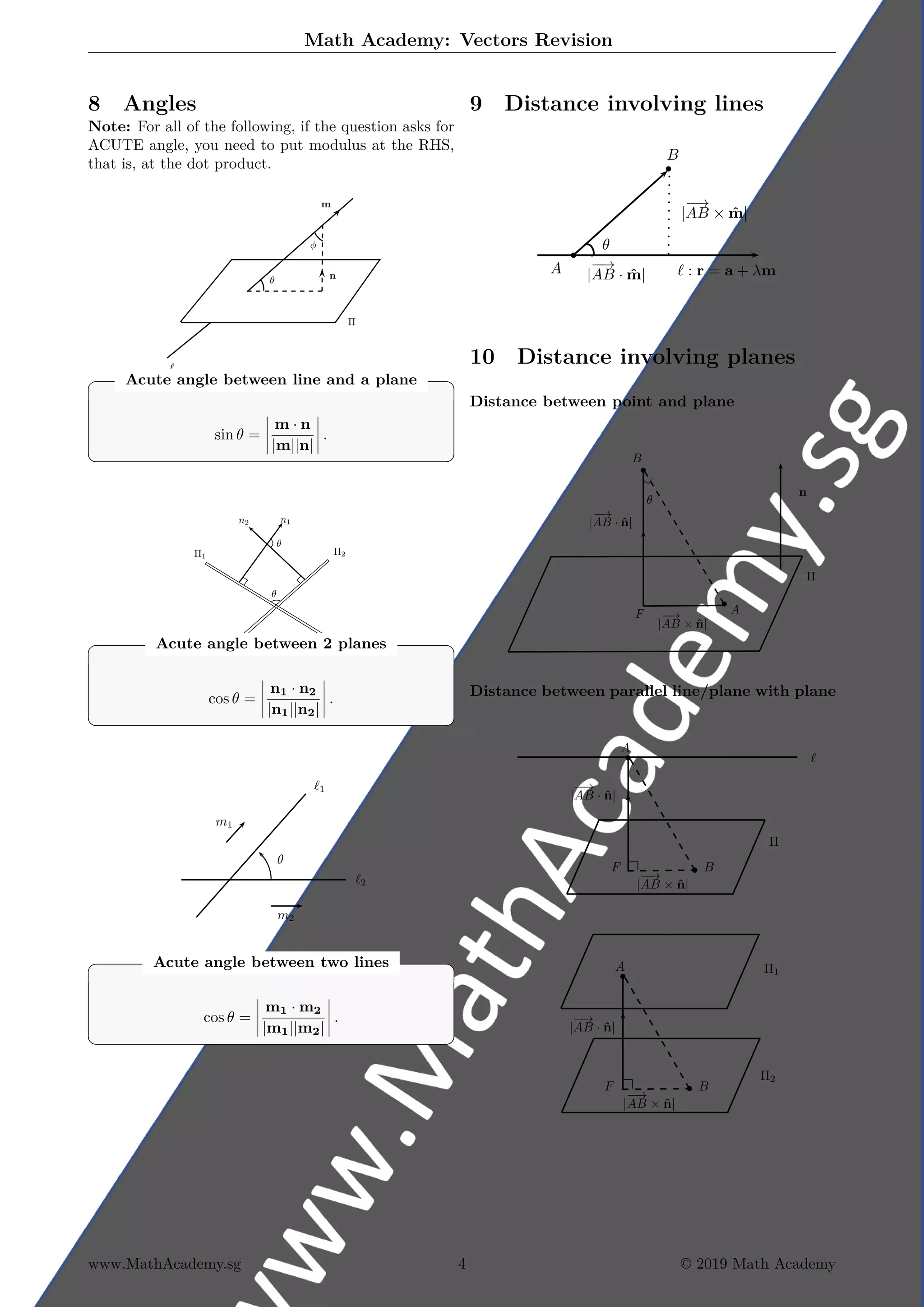 JC Vectors summary | PDF