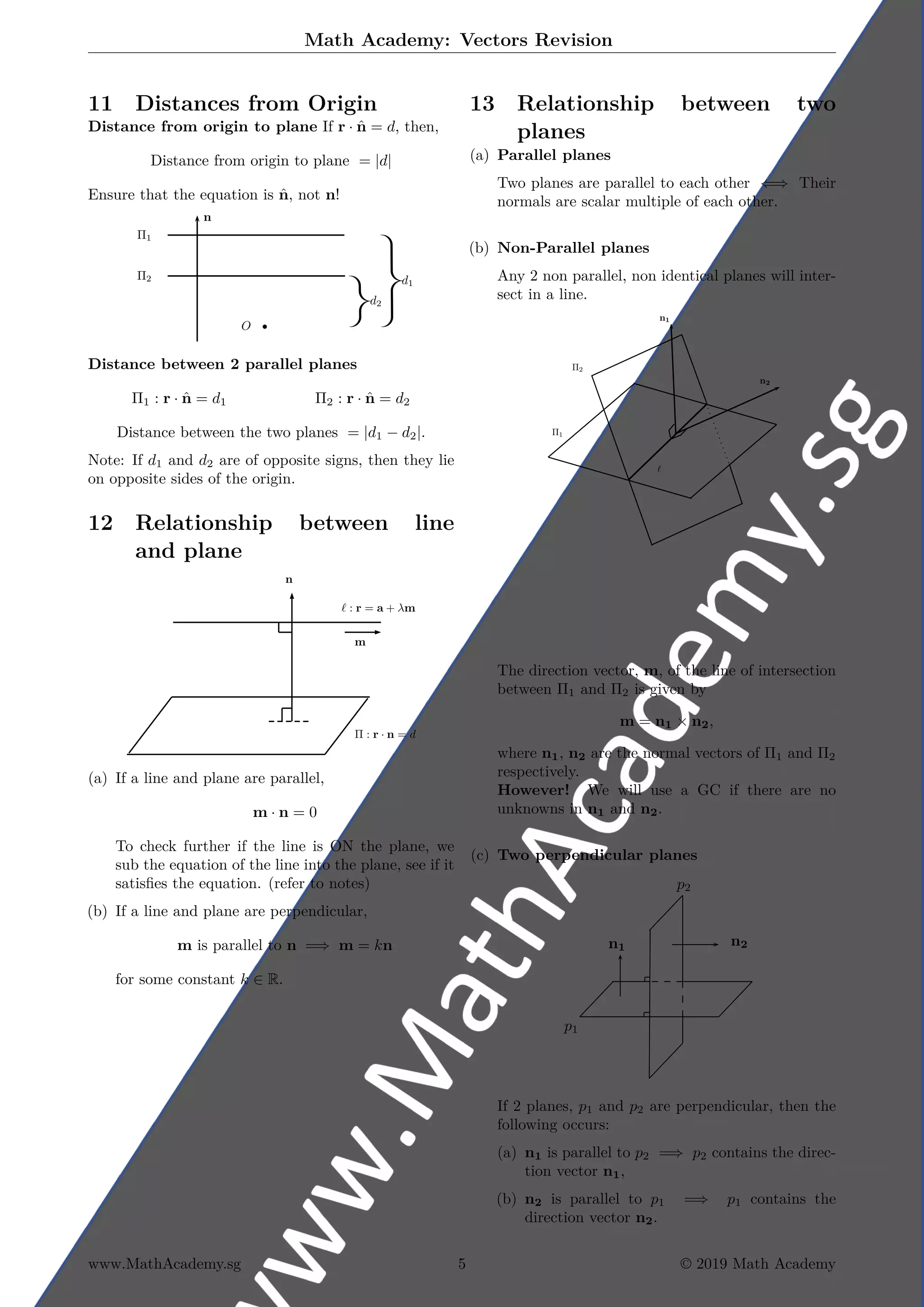 JC Vectors summary | PDF