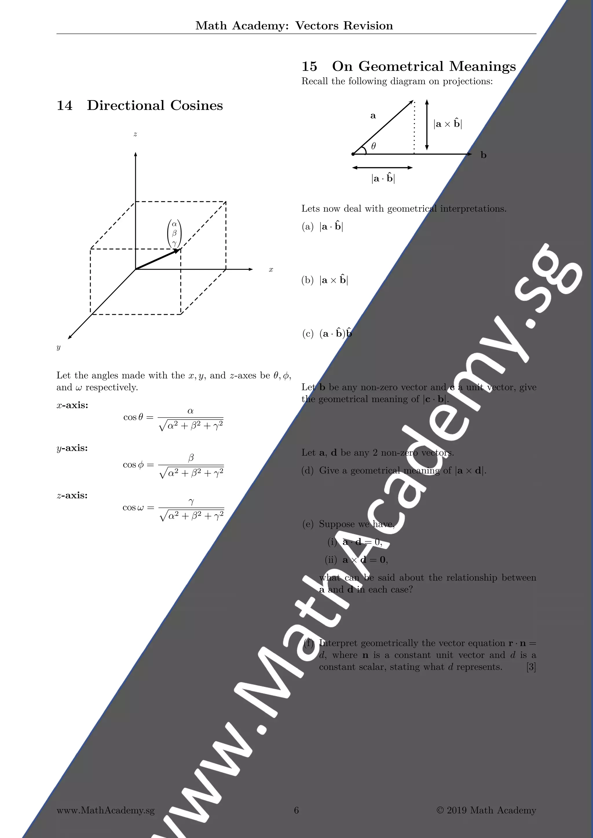JC Vectors summary | PDF