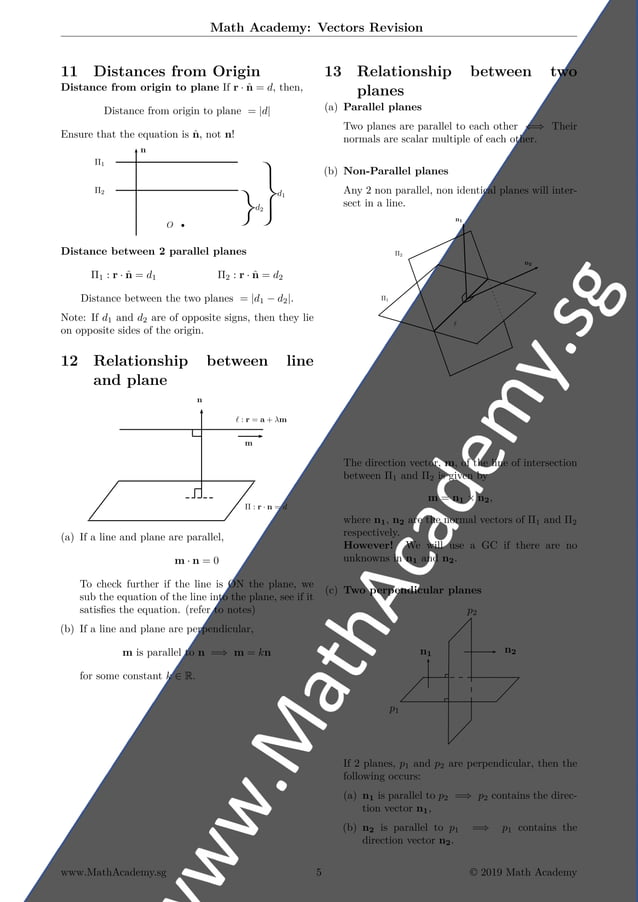 JC Vectors summary | PDF