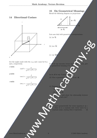 JC Vectors summary | PDF