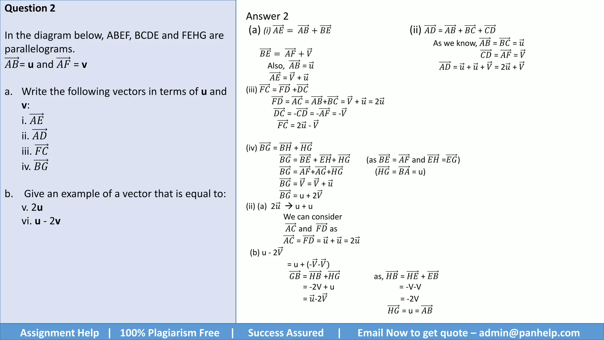 Vectors Unit Assignment- Calculus and Vector - VHS - MCV4U | PPTX