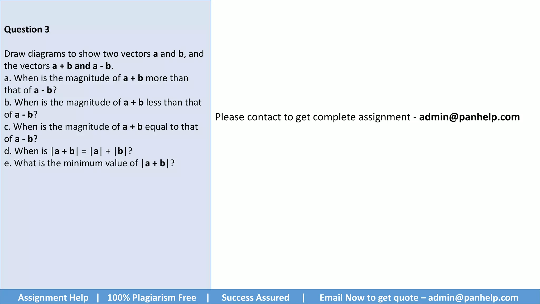 Vectors Unit Assignment- Calculus and Vector - VHS - MCV4U | PPT | Free Download
