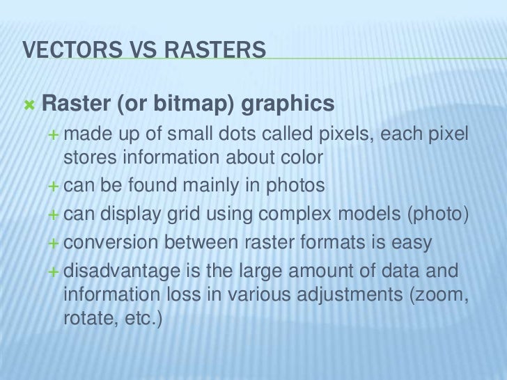Vectors vs Rasters, Graphic Formats
