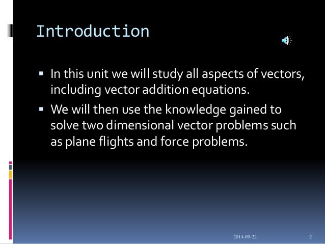 Introduction to vectors