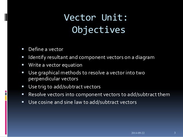 Introduction to vectors