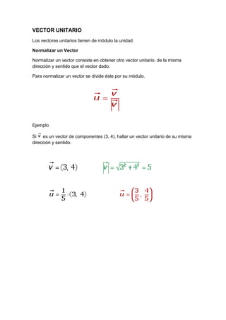Vector Unitario