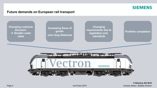 Vectron InnoTrans 2010 english | PPT | Auto Type | Automotive