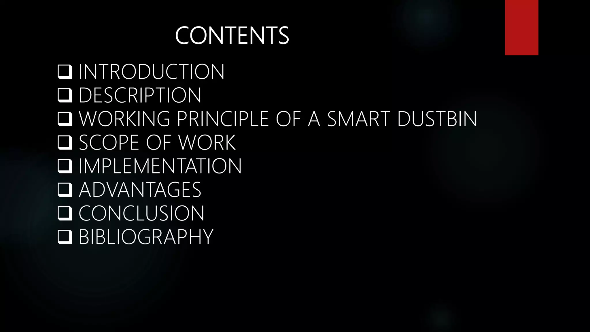 SMART DUSTBIN FOR SMART CITIES | PPTX