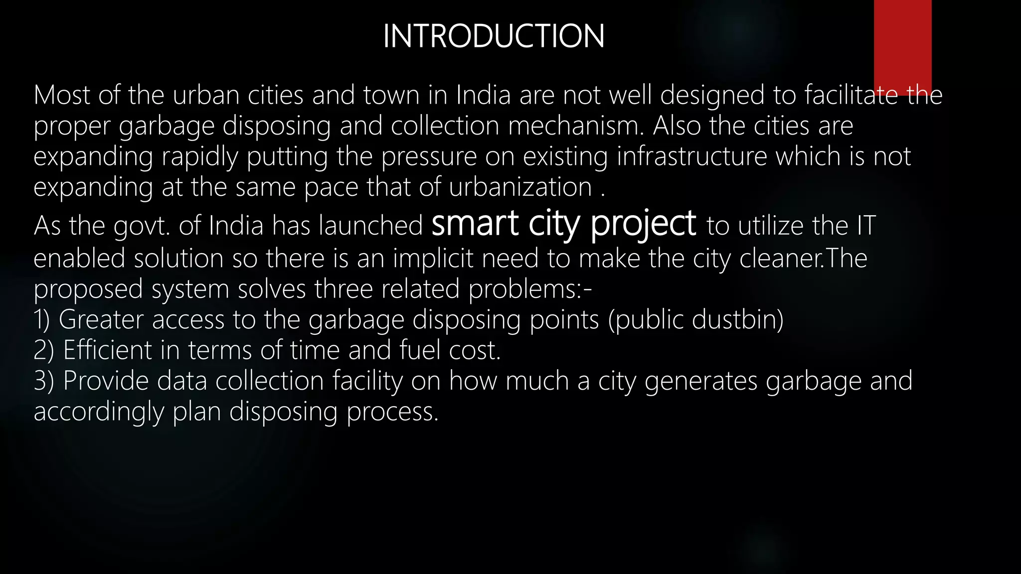 SMART DUSTBIN FOR SMART CITIES | PPTX