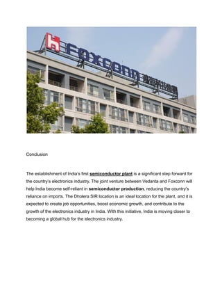 Vedanta-Foxconn to Construct First Semiconductor Factory in Dholera SIR, Gujarat ...