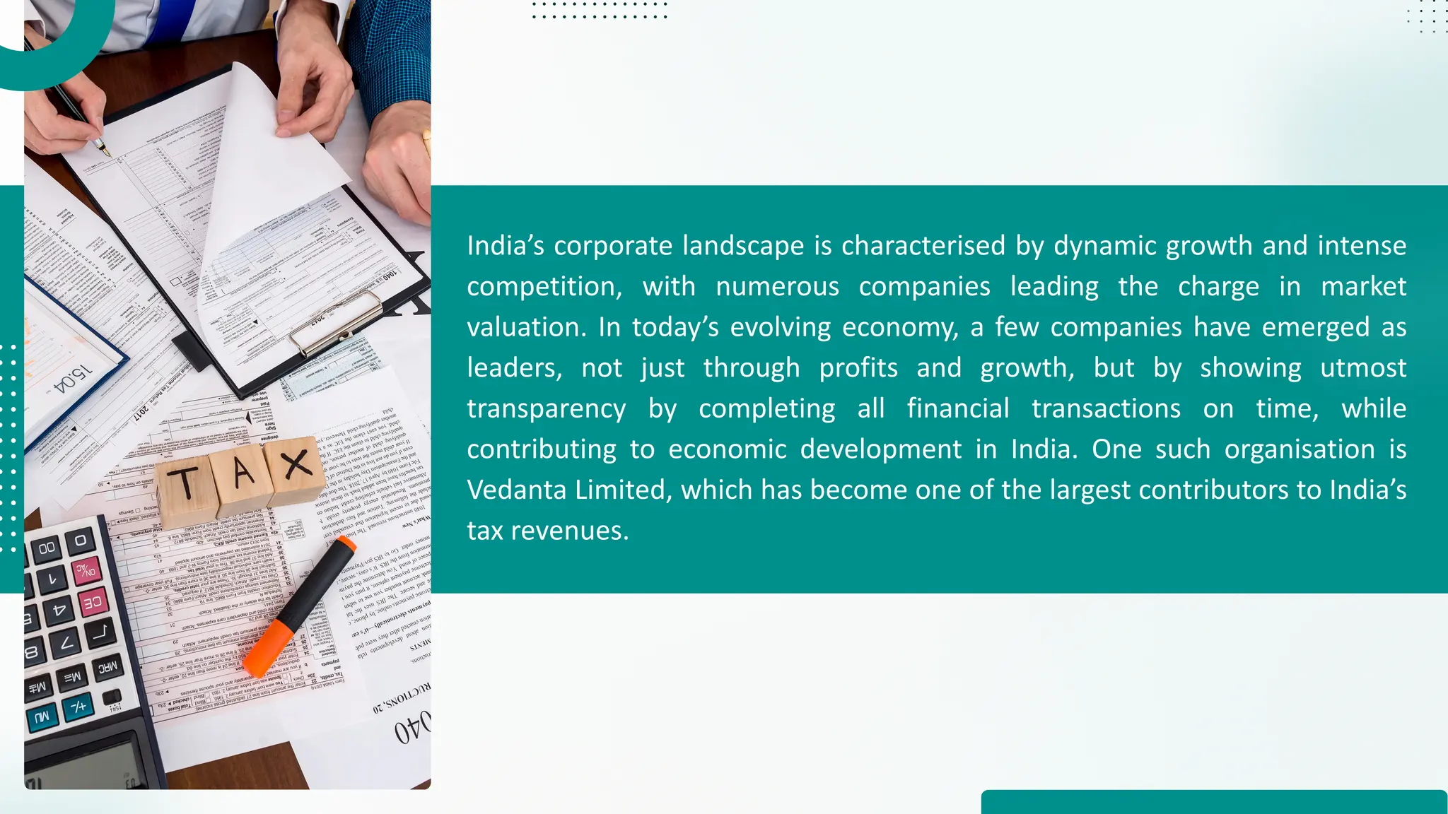 Vedanta Group Sets High Standards in Tax Contribution. | PDF