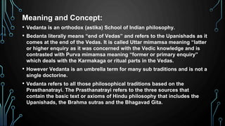 Vedanta Philosophy | PPTX