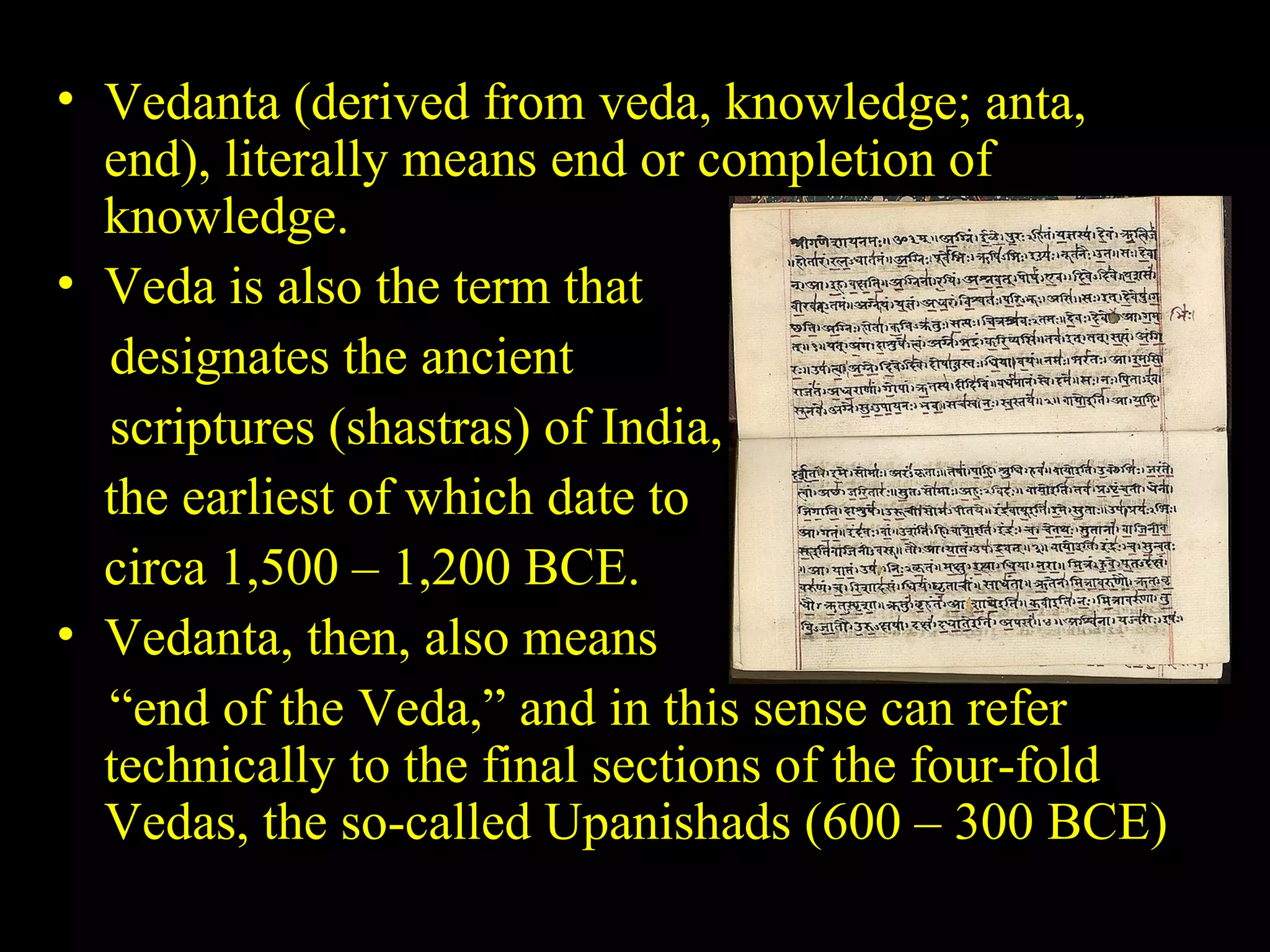 Vedanta philosophy sdmcnys | PPT