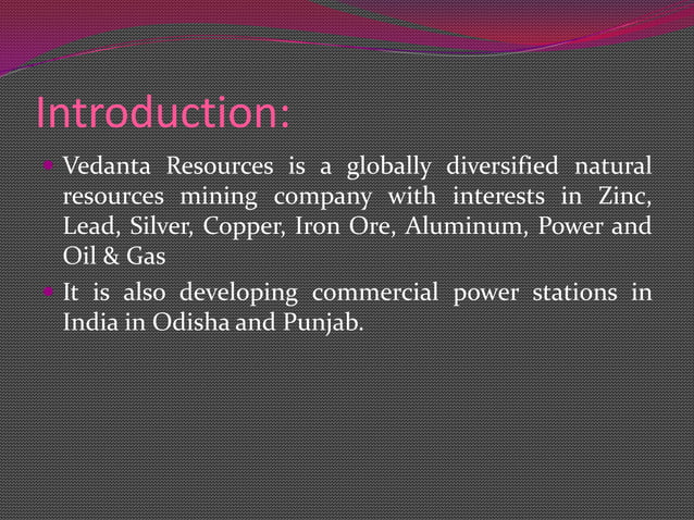Vedanta resistance movement | PPTX | Commodities | Economy