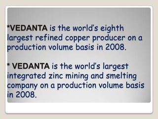 Vedanta resources plc. | PPTX