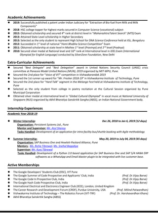 VEDANT GHODKE - RESUME | PDF