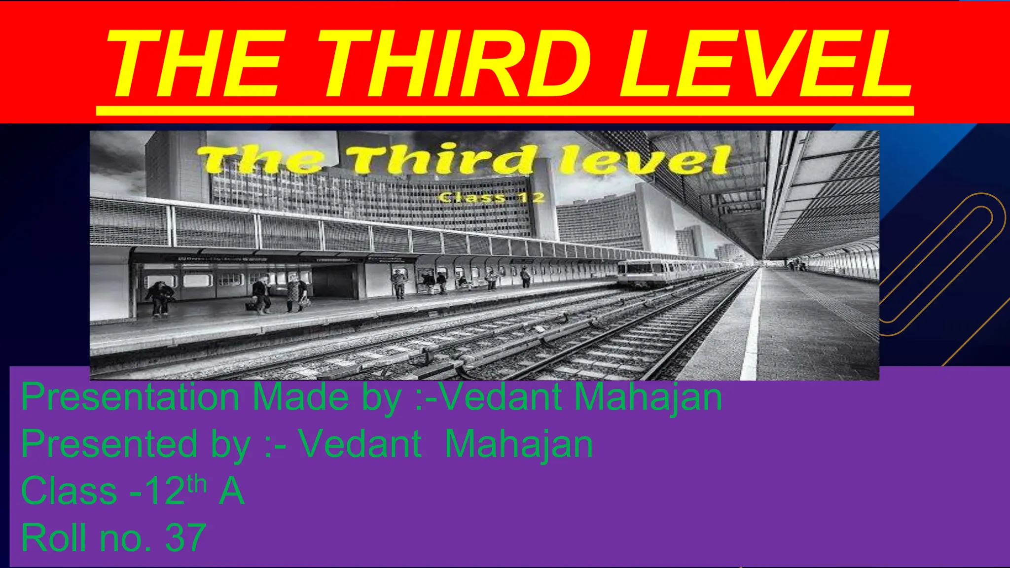 Vedant Mahajan the third level english.pptx