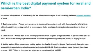 the best digital payment system for rural and semi-urban India | Vedant ...