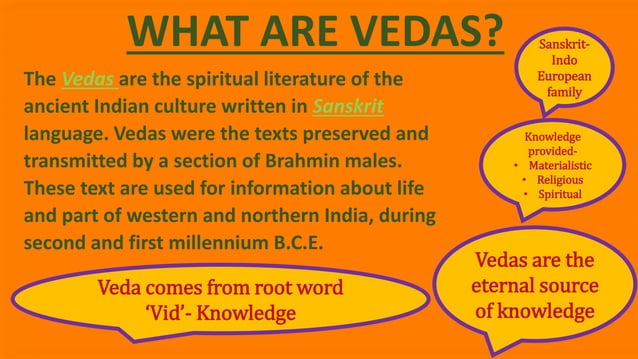 Vedas presentation (brief) | PPTX | Hinduism | Religion & Spirituality
