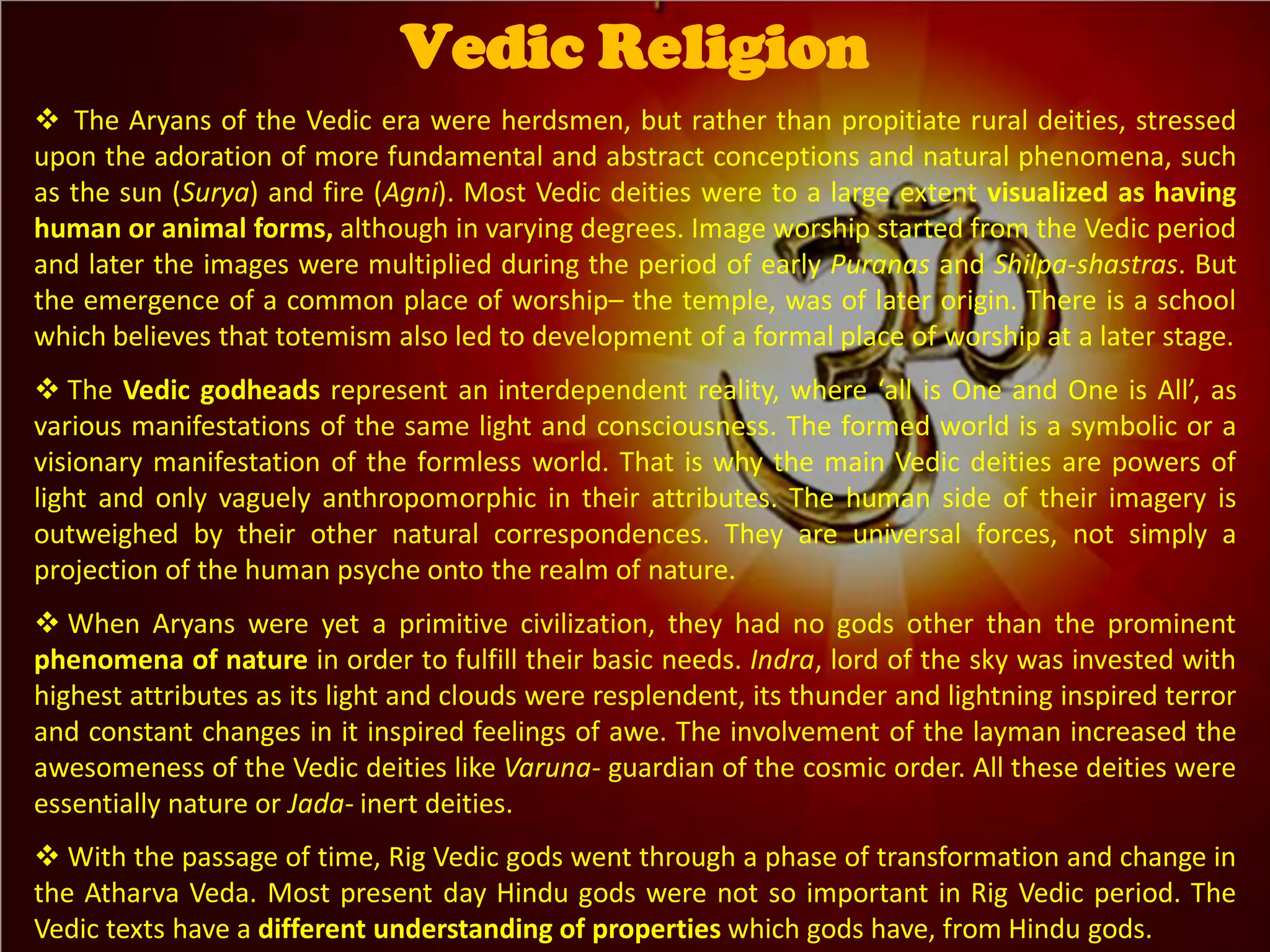 Vedas & vedic pantheon ppt | PDF