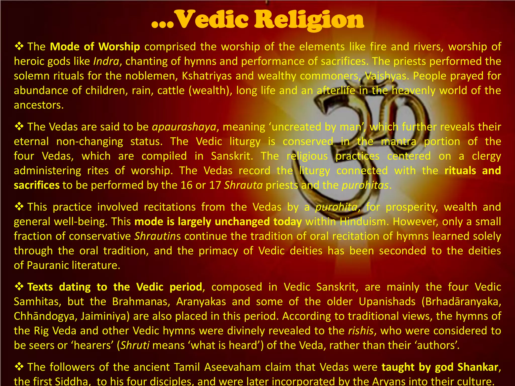 Vedas & vedic pantheon ppt | PDF