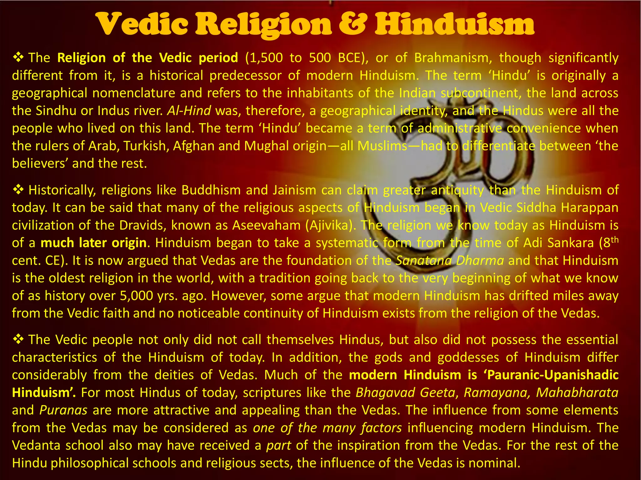 Vedas & vedic pantheon ppt | PDF