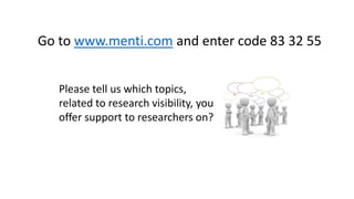 Reinvigorating our information literacy support for researchers ...